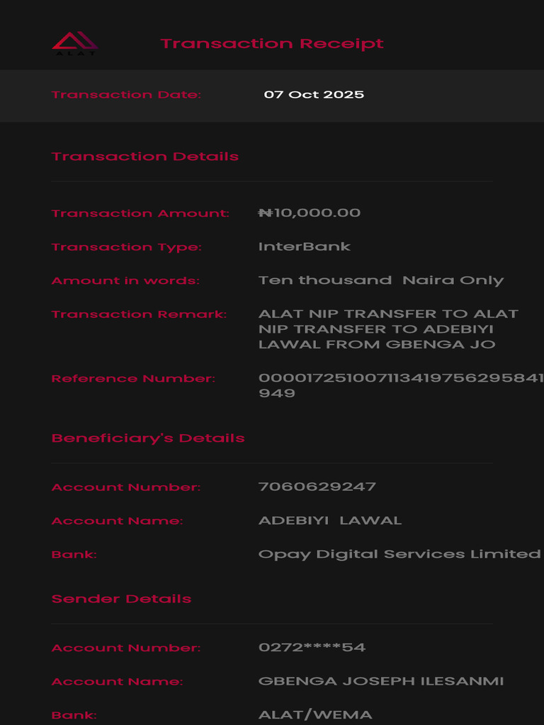 Transaction Date: 07 Oct 2025 | PDF