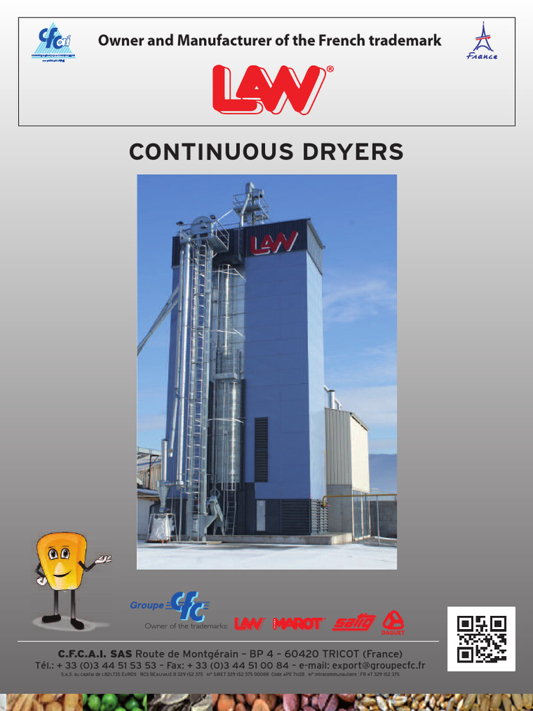 LAW CONTINUOUS DRYERS | PDF | Cereals | Clothes Dryer