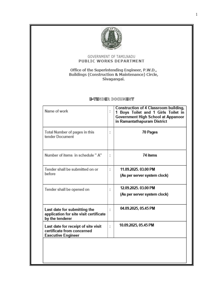 TENDER DOCUMENT | PDF | Specification (Technical Standard) | Employment
