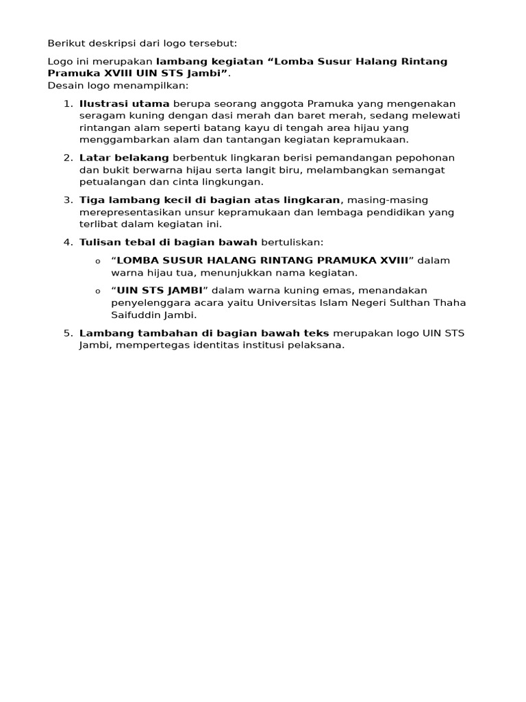 Berikut Deskripsi Dari Logo Tersebut AULIA | PDF