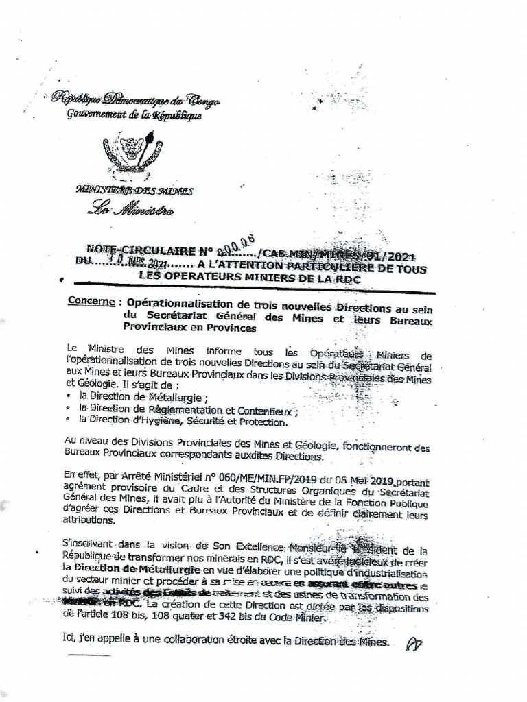 Note Circulaire 0006 | PDF