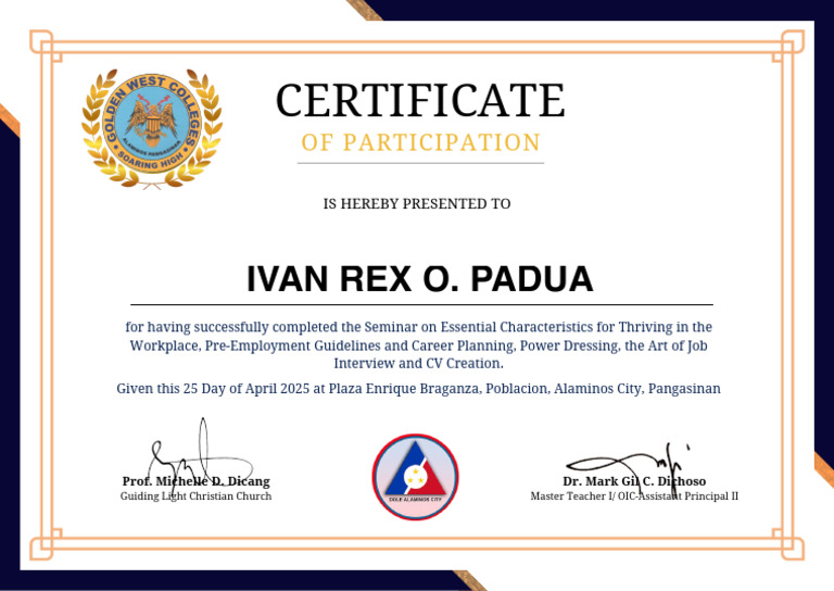 Pre - Employment Certificate | PDF