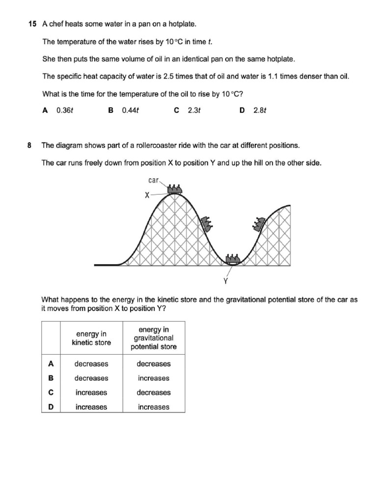 IGCSE-II Physics Mid-Term Exam Practice | PDF