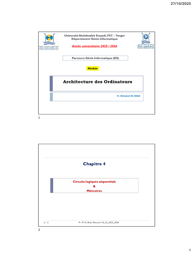 Chapitre 4 Architecture Des Ordinateurs | PDF
