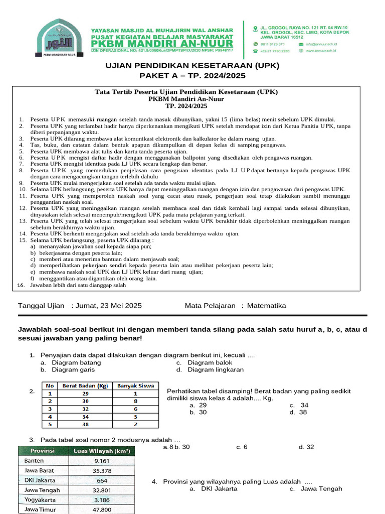 UPK MTK Paket A | PDF