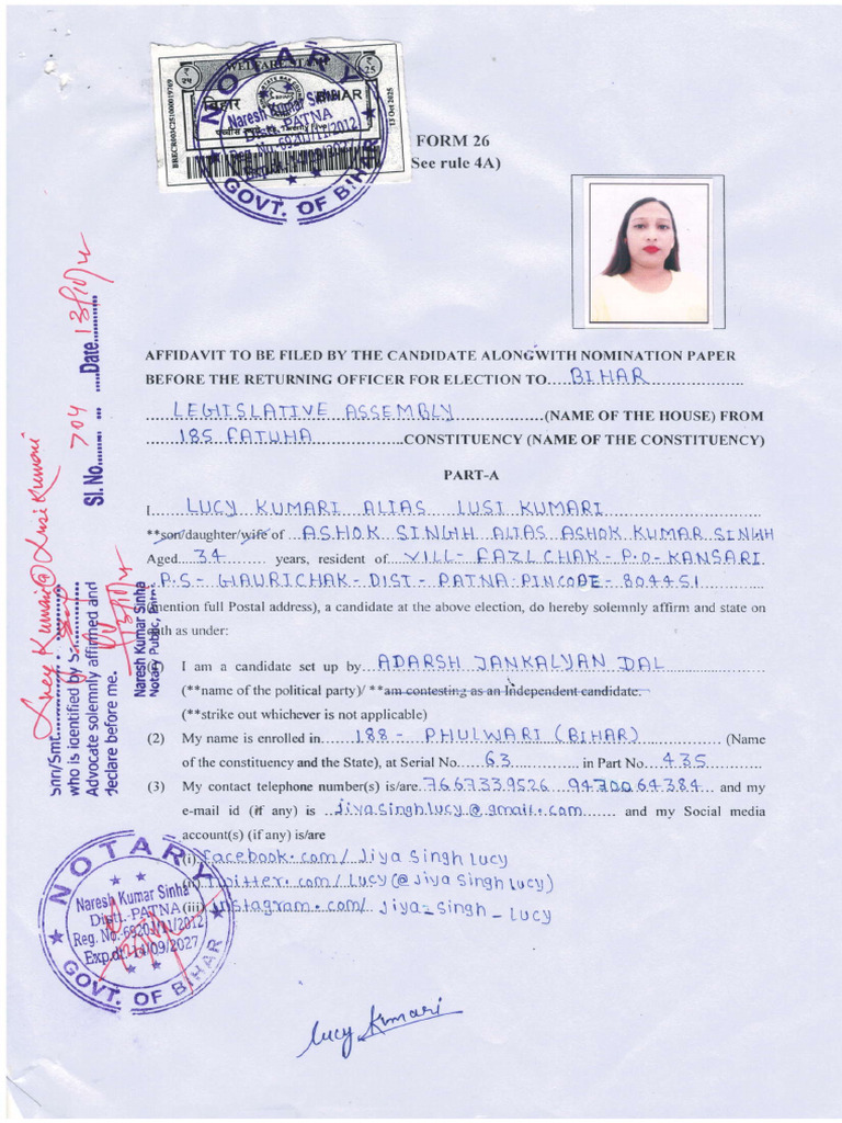 Affidavit-bihar election | PDF