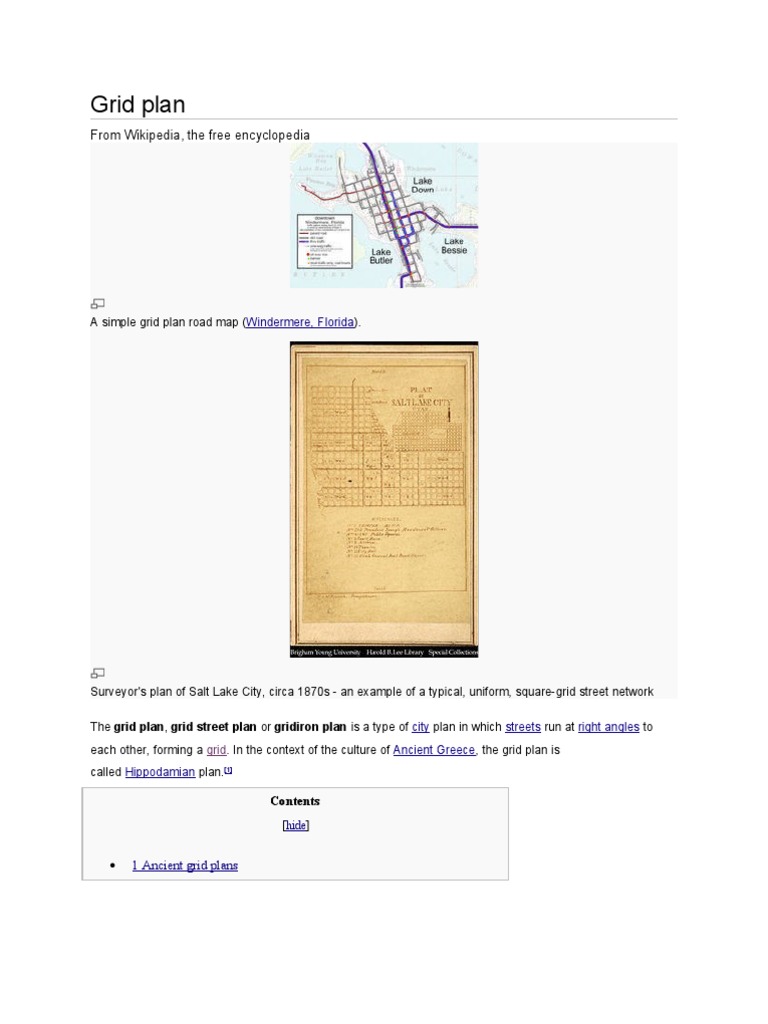 Grid Plan | Download Free PDF | Transport | Land Management