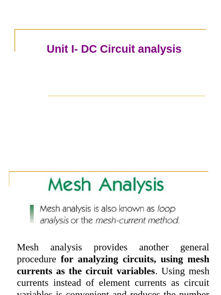 Mesh Analysis 2 | PDF