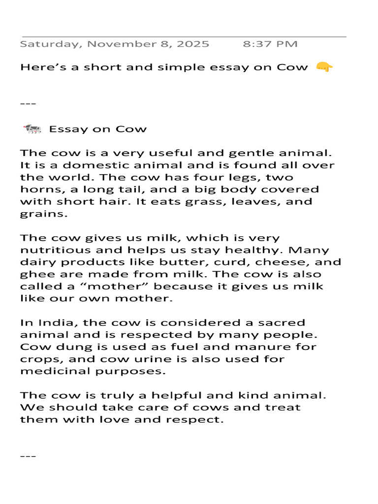 Here's A Short and Simple Essay | PDF