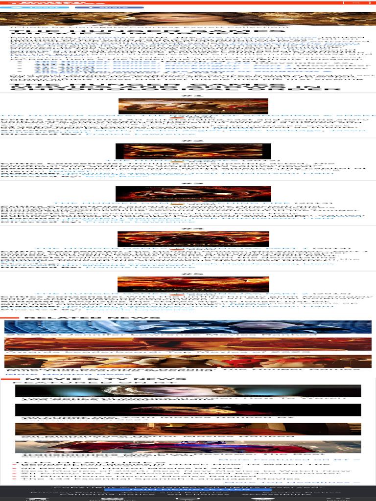 The Hunger Games in Order How to Watch the Movies Chronologically Rotten Tomatoes | PDF | The ...