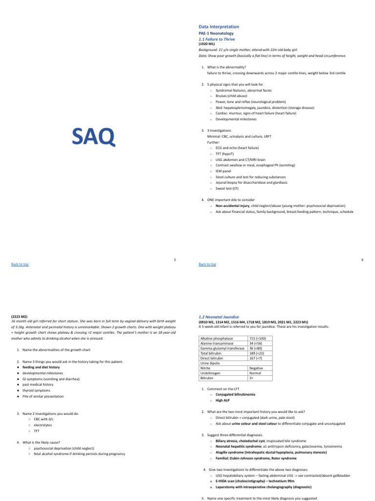 Paediatrics by Topic SAQ & OSCE All in One (99-24) (Rodman Poon Psychi ...