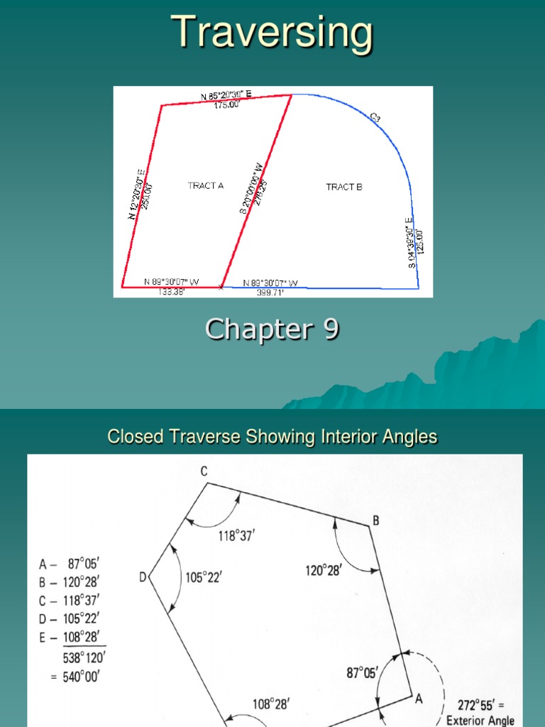Traversing Pdf Surveying Angle