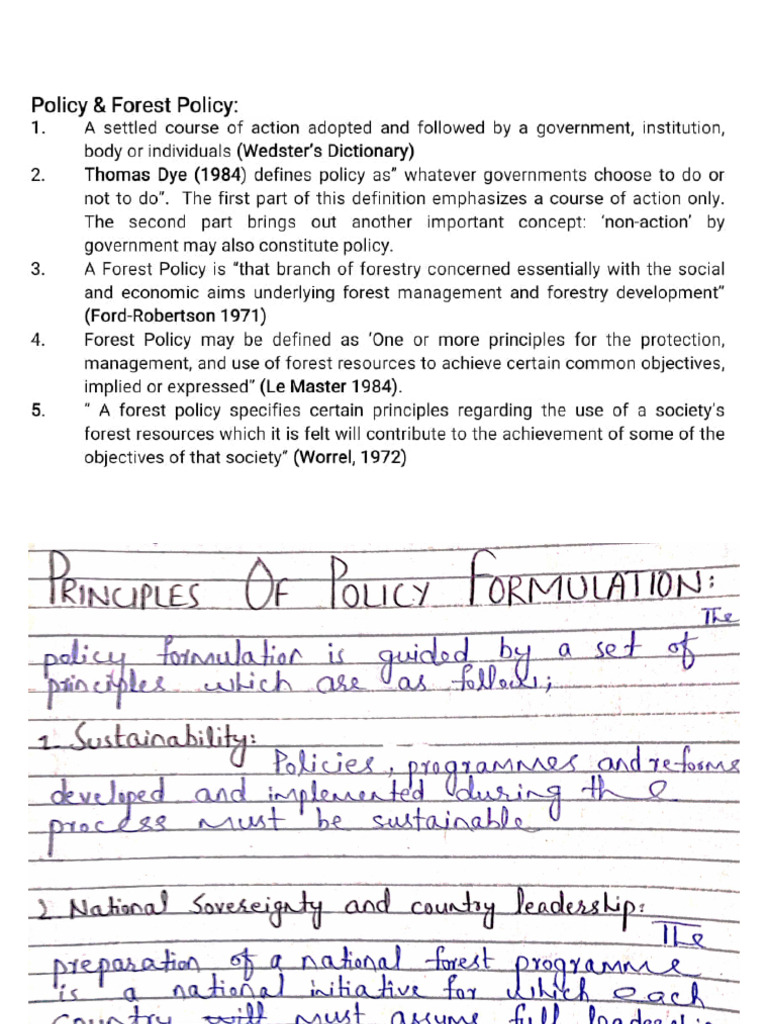 Forest Policy Notes | PDF
