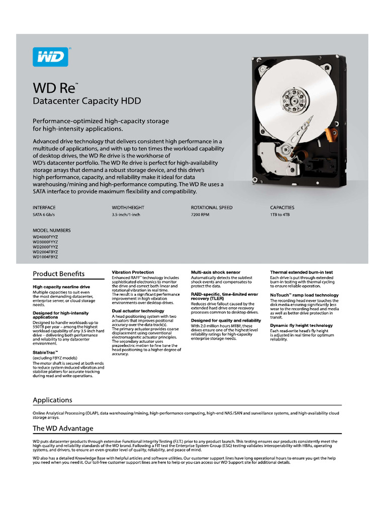 Data Sheet WD Re | PDF