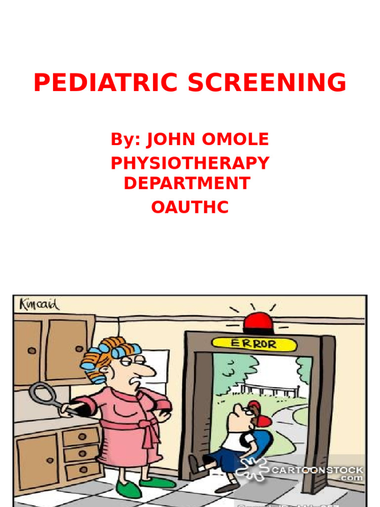 PEDIATRIC SCREENING For Physiotherapy Professionals | PDF | Nervous ...