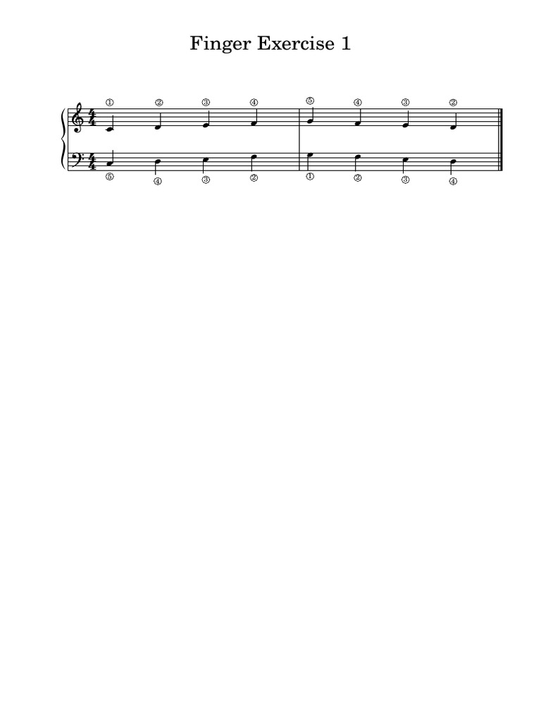 Finger Exercise 1 | PDF