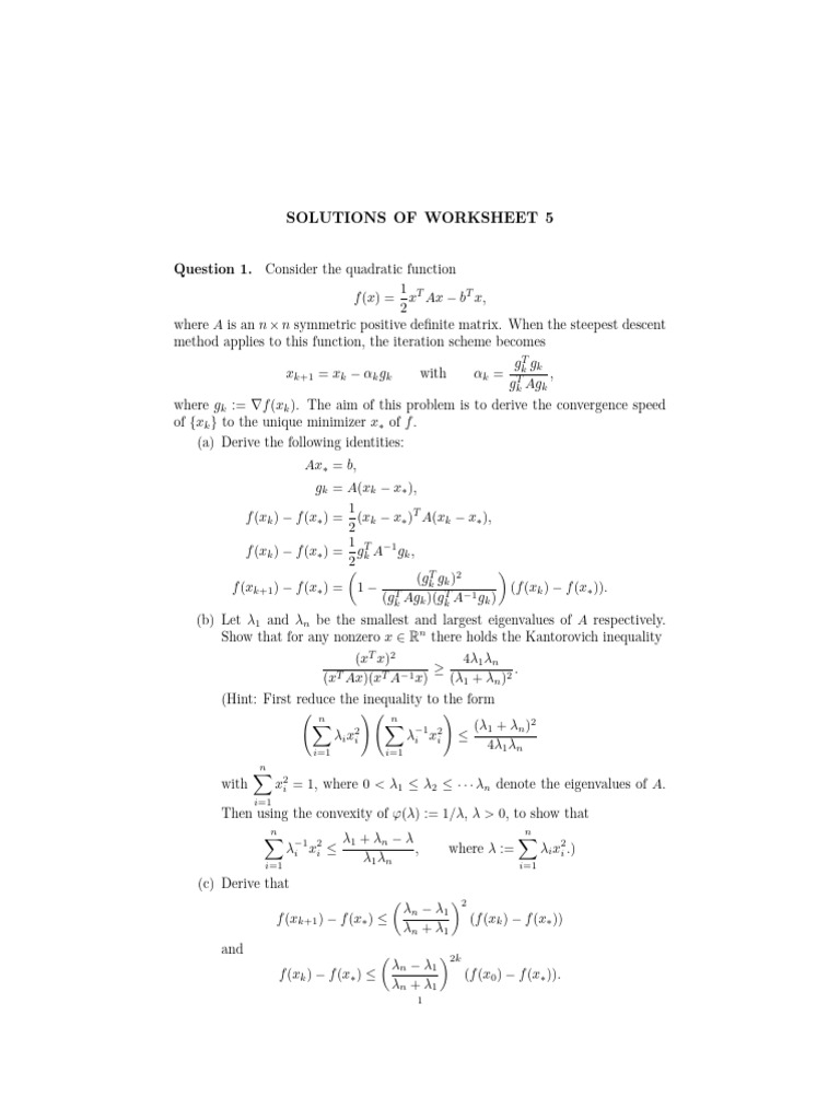 Quadratic Function Convergence Analysis | PDF | Applied Mathematics | Numerical Analysis