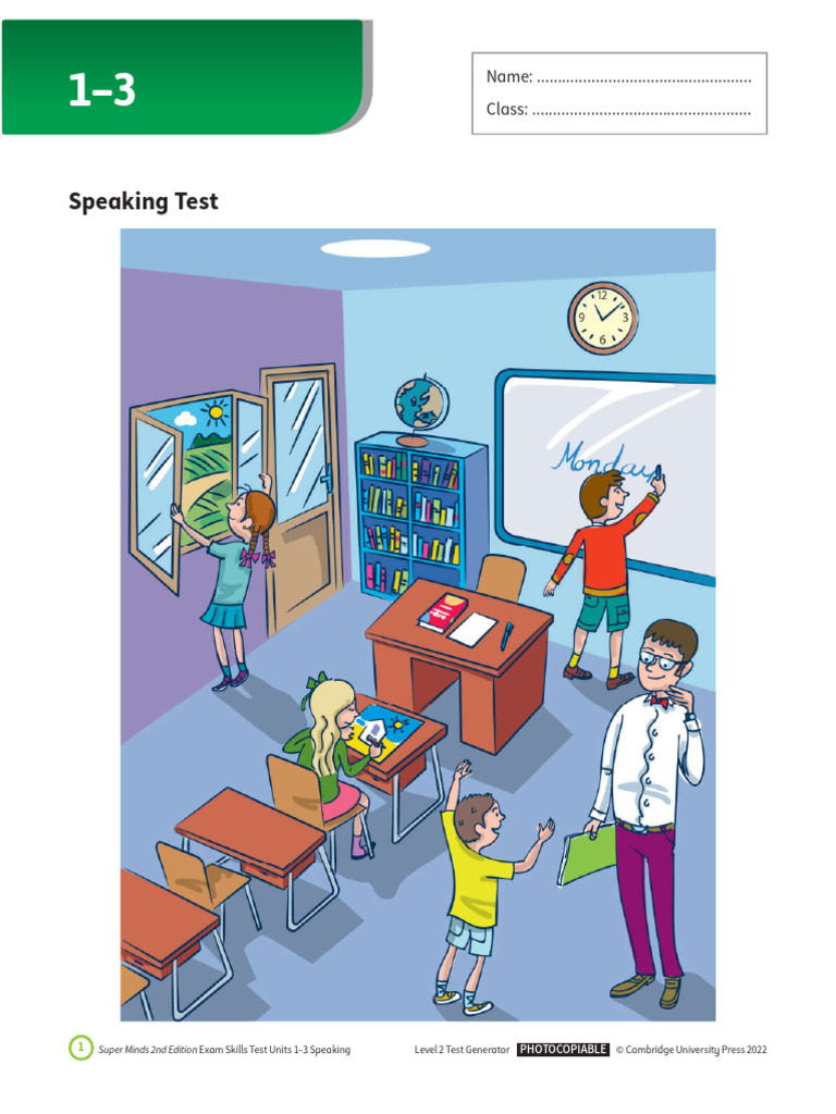 SM2 - L2 - ExamSkills - U123 - Speaking (Print On One Side Only) | PDF