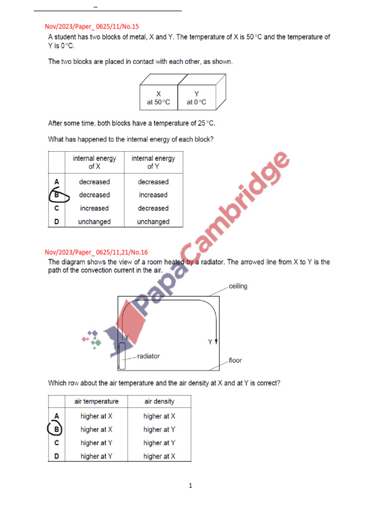 IGCSE Physics Thermal Processes Guide | PDF