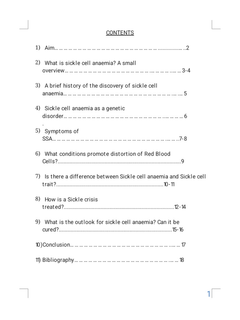Sickle Cell Anaemia | PDF | Anemia | Red Blood Cell