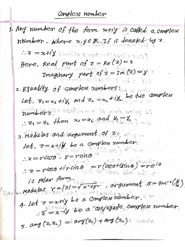 Complex Variable Note Mominul Sir - Compress | PDF