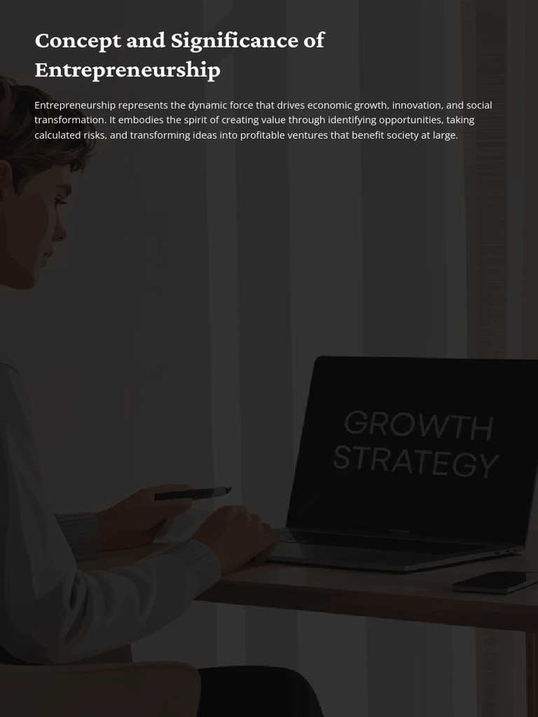 Importance and Concepts of Entrepreneurship | PDF | Entrepreneurship ...