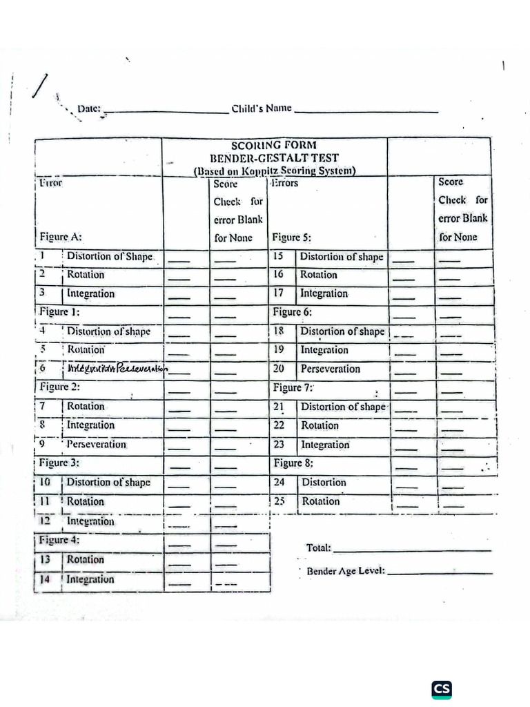 Scoring Sheet | PDF