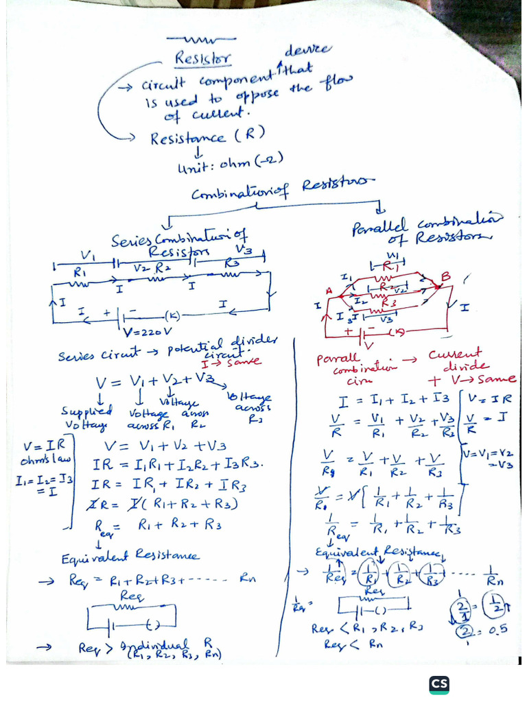 Combination of Resistors | PDF