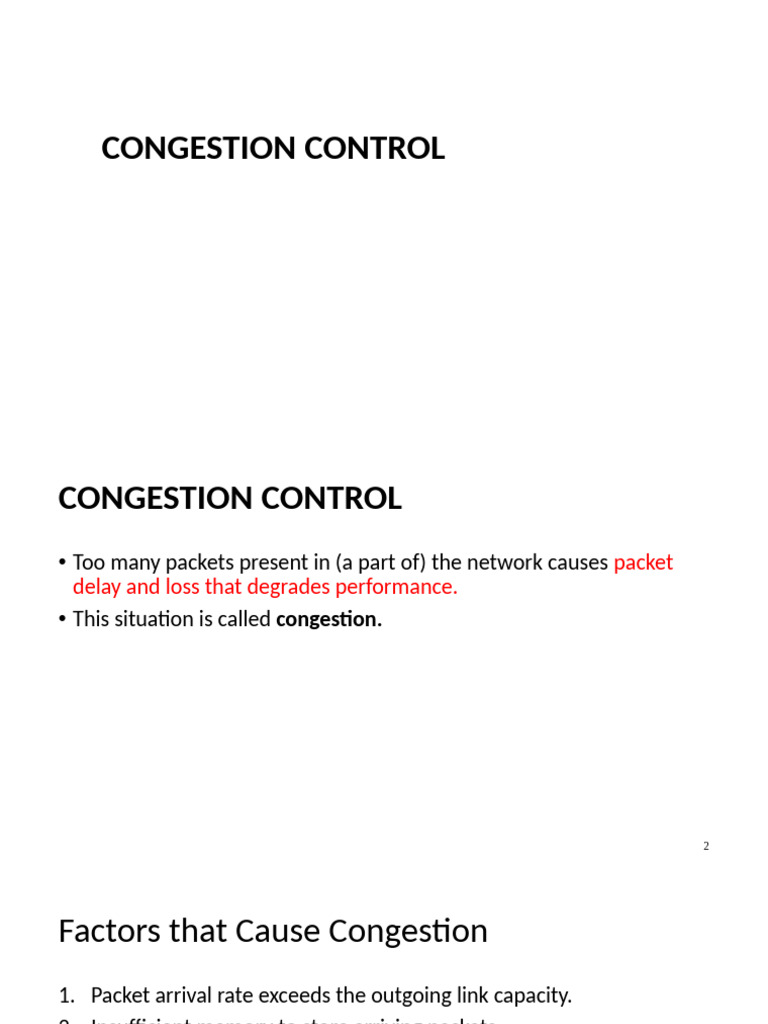 Understanding Congestion Control Mechanisms | PDF | Network Congestion ...