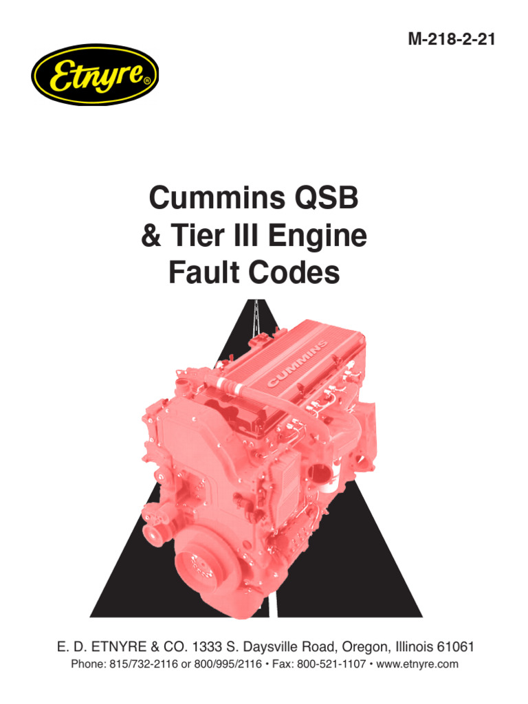 Cummins QSB & Tier III Engine Fault Codes: E. D. ETNYRE & CO. 1333 S ...