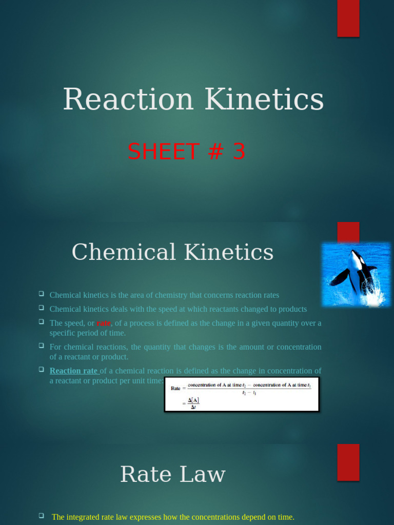 Tutorial 4 (Reaction Kinetics) Sheet3 Solution | PDF | Reaction Rate | Chemical Kinetics