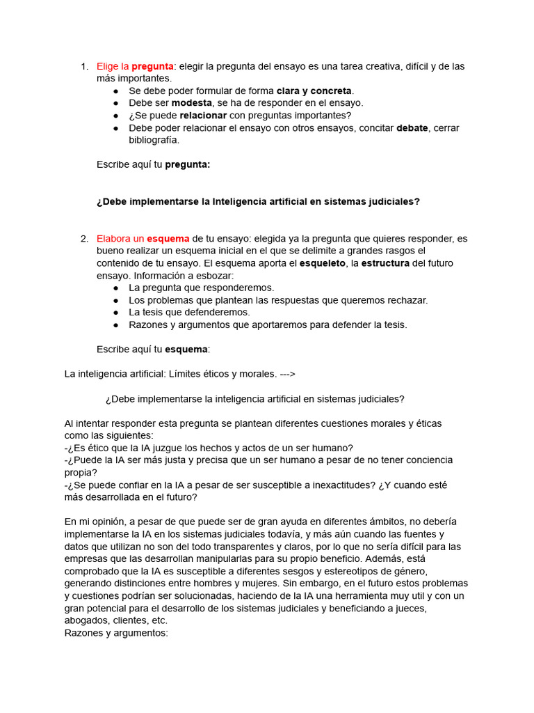 Plantilla. Pregunta y Esquema | PDF | Inteligencia artificial | Inteligencia (IA) y semántica