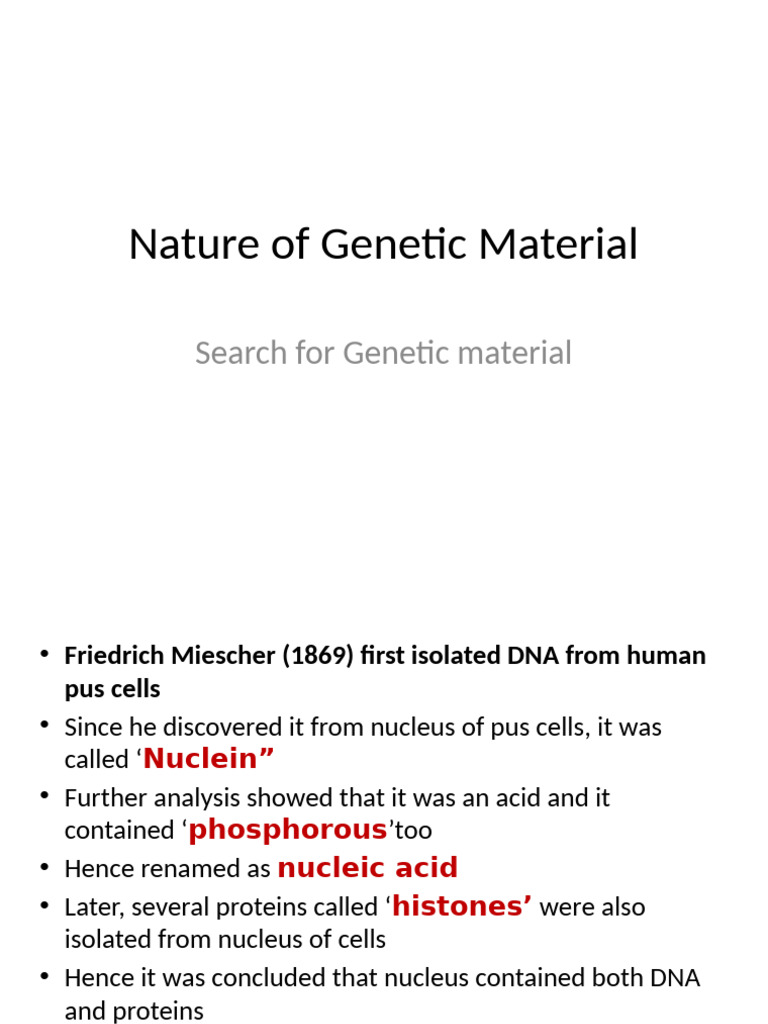 DNA and RNA as Genetic Material Evidence | PDF | Bacteriophage | Genetics