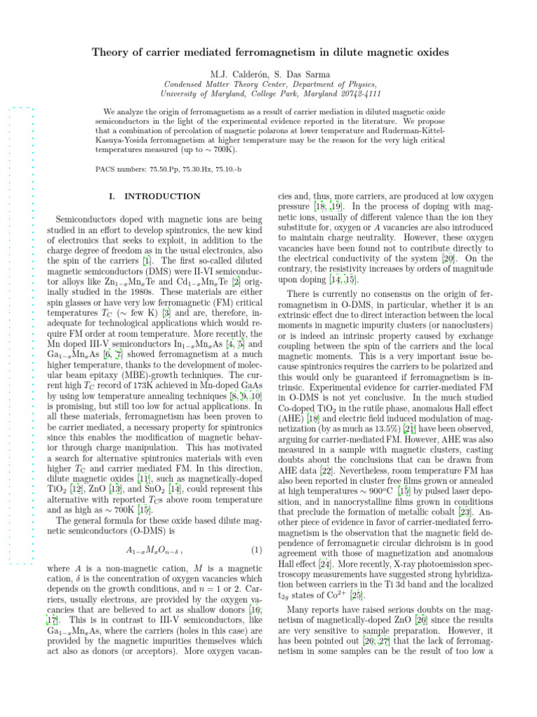 Untitled | PDF | Ferromagnetism | Doping (Semiconductor)