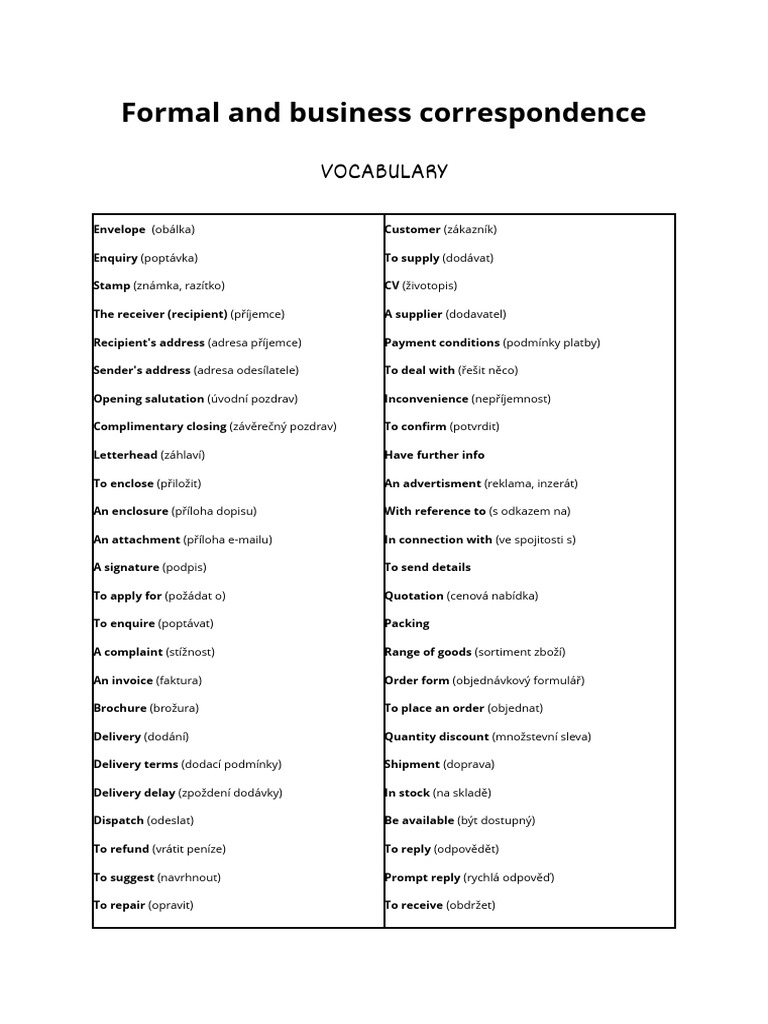 Formal and Business Correspondence | PDF | Receipt