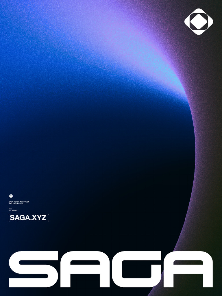 Saga - Token Mechanism & Incentives - Dark Version | PDF