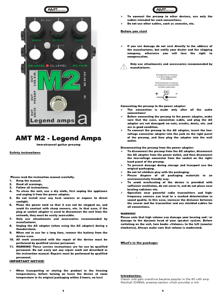 Amt Electronics m2 Manuel Utilisateur en 71818 | PDF | Power Supply ...