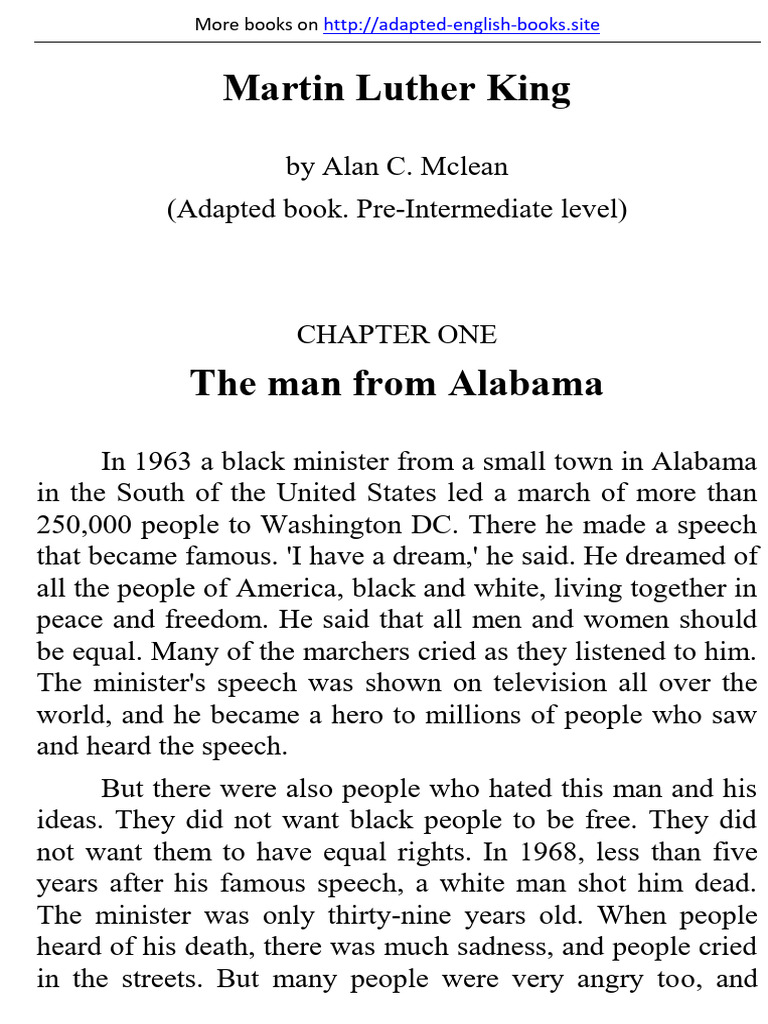 Alan C Mclean-Martin Luther King | PDF | Muhammad Ali | Rosa Parks