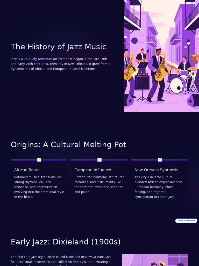 The History of Jazz Music | PDF | Jazz | Musicology