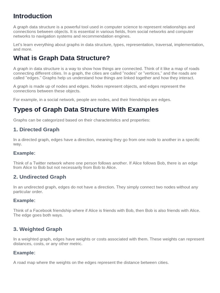 Understanding Graph Data Structures | PDF | Vertex (Graph Theory ...
