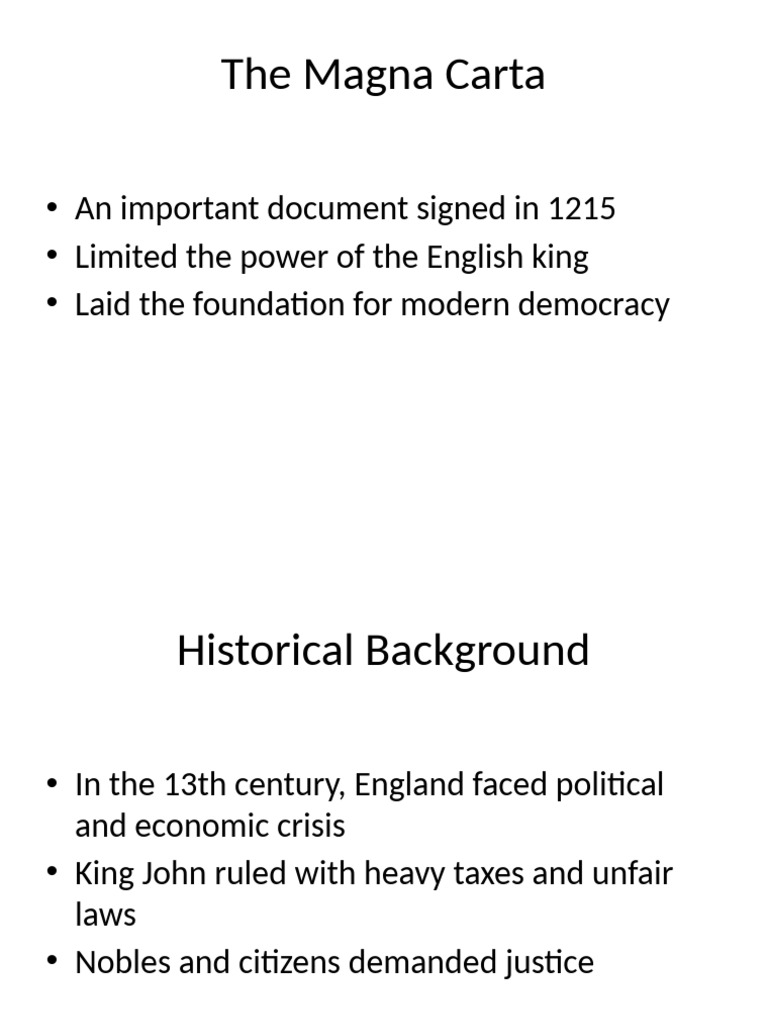 Magna Carta Presentation | PDF