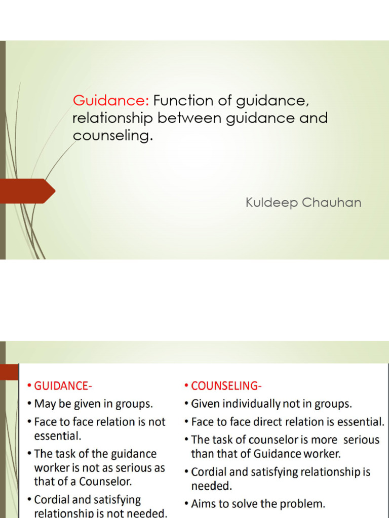 Guidance and Counseling Overview | PDF | Psychotherapy | Psychology