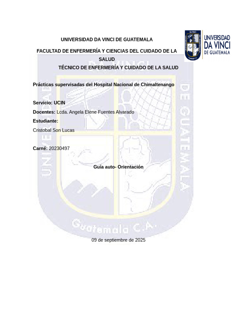 Prácticas en UCIN: Hospital Chimaltenango | PDF