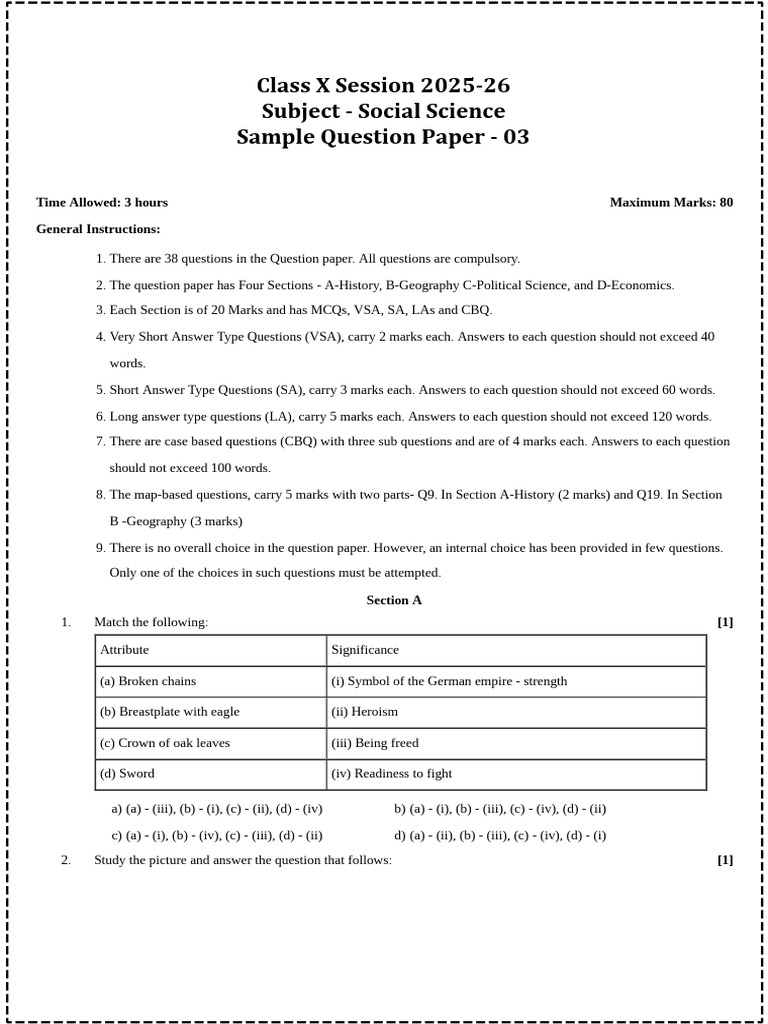 SSC Sample Paper III | PDF | Federation | Federalism
