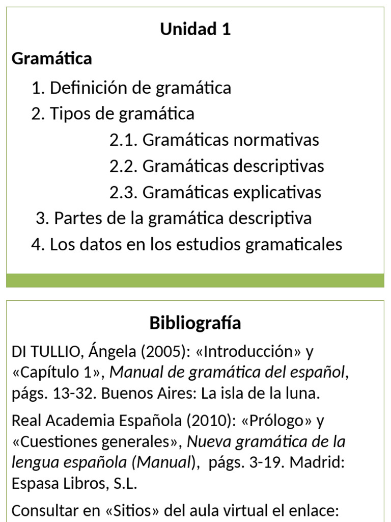 Unidad 1 1 | PDF | Palabra | Gramática
