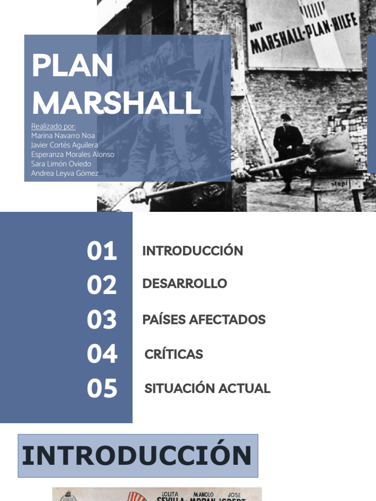 Trabajo Plan Marshall | PDF | plan Marshall | Relaciones Internacionales