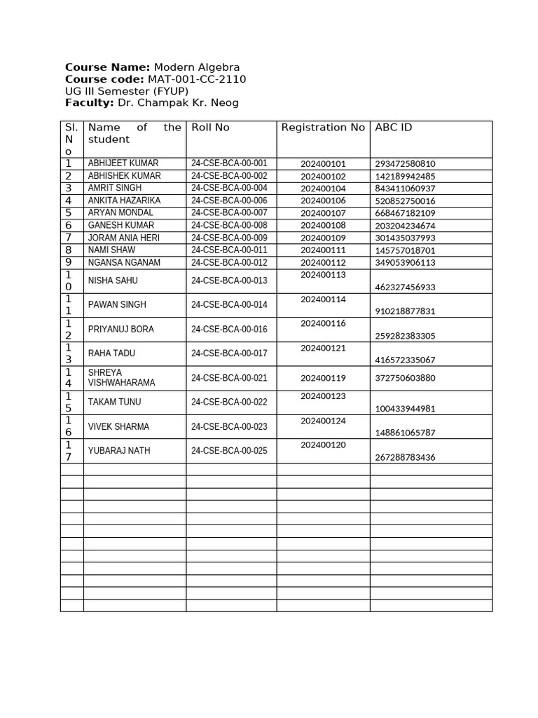 Student - Data (BCA 3rd Sem) | PDF