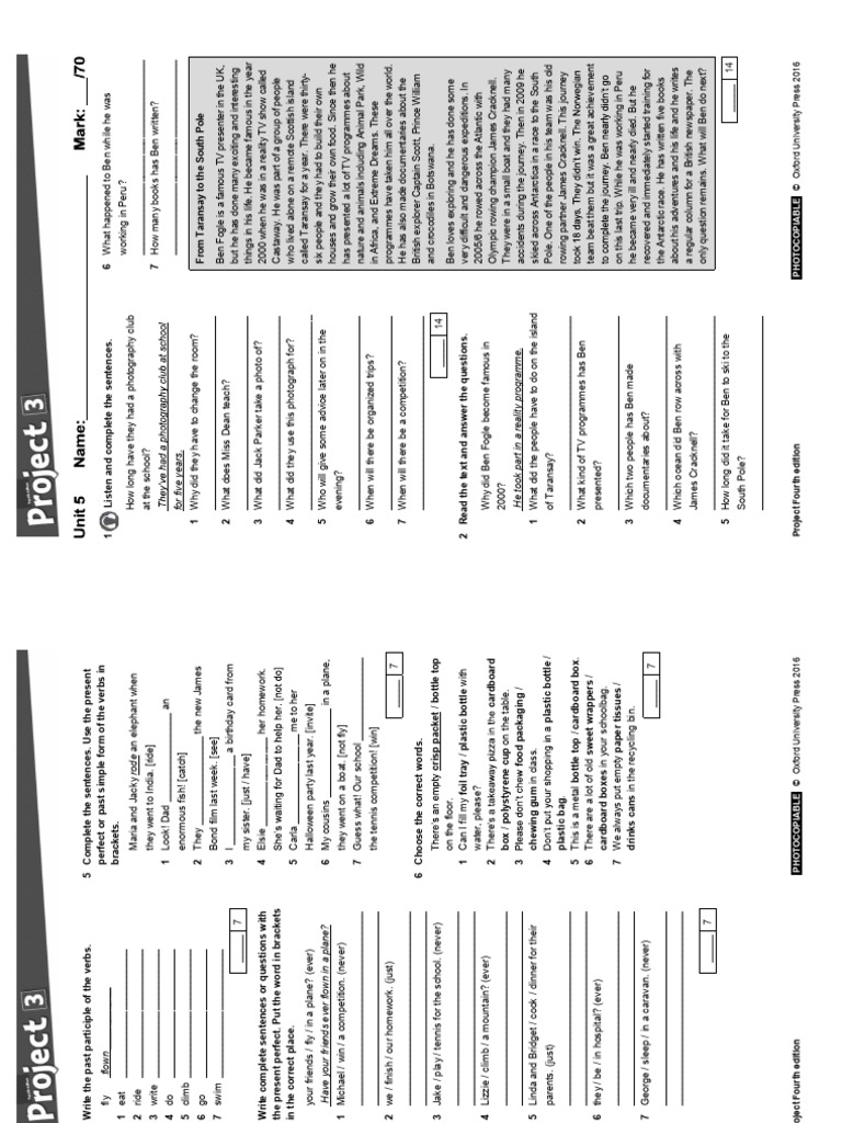 Project 3 - Unit - 5 - Test - and - Answer | PDF