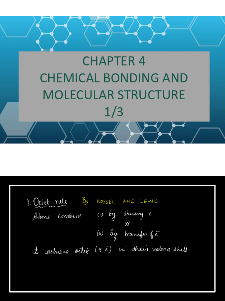 Chem Bonding Ppt Part 1 | PDF