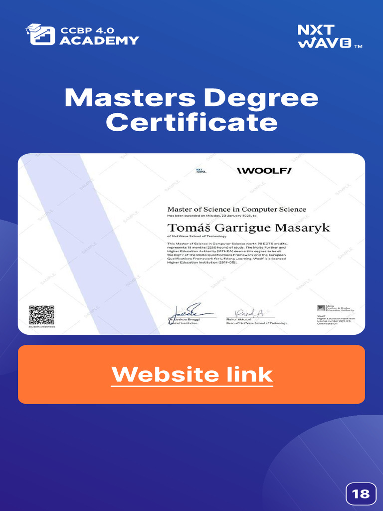 Woolf Masters Degree Certificate | PDF